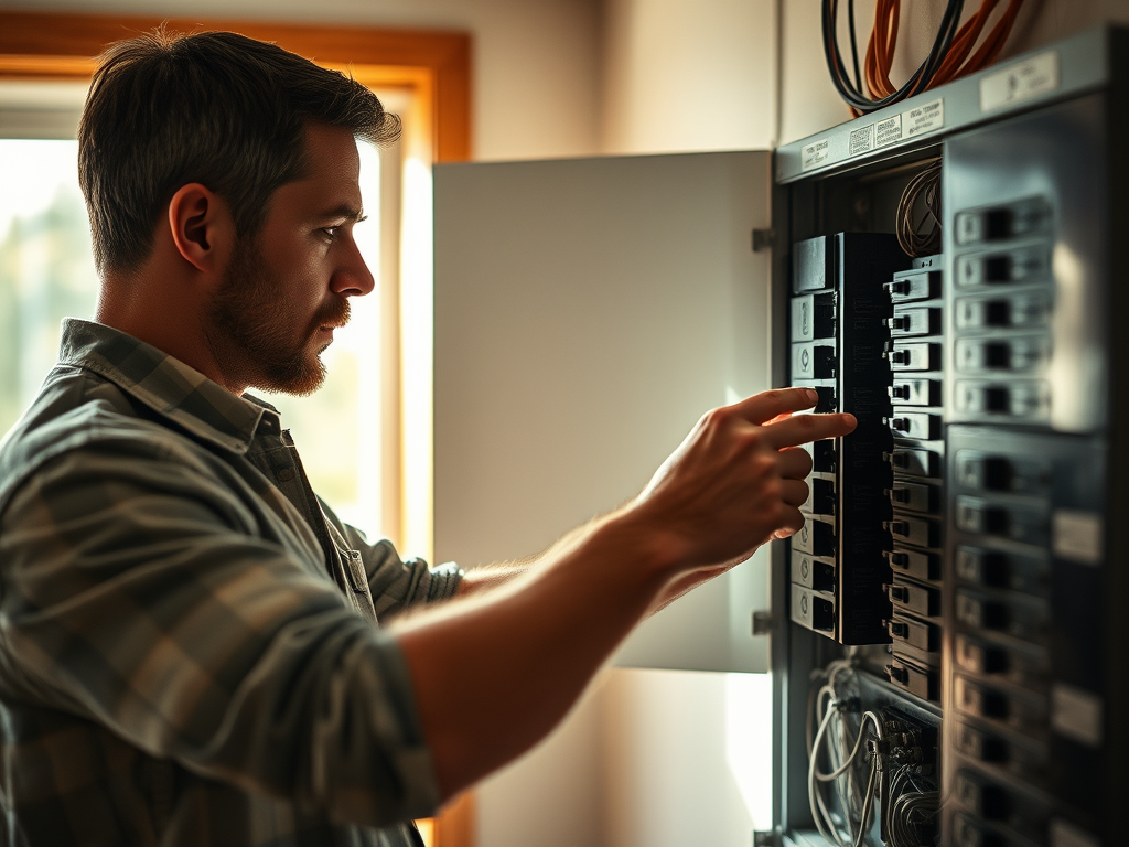 husband-checking-flipping-breaker-switches-in-the-house | the Front ...