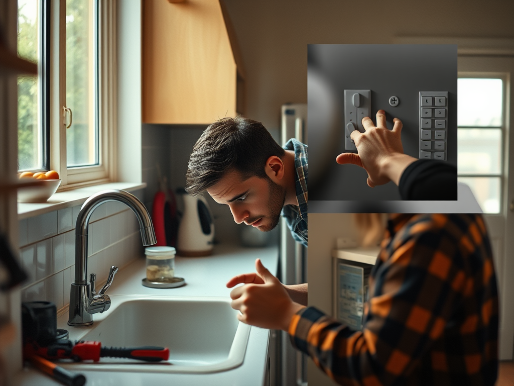 person-checking-under-a-sink-or-flipping-breaker-switches | the Front ...